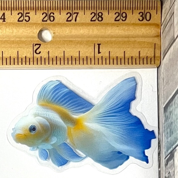 Office | 110 Goldfish Translucent Reusable Waterproof Vinyl Sticker ...